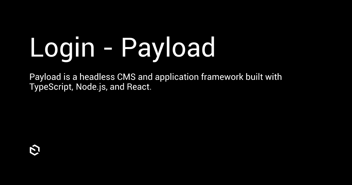 Login - Payload